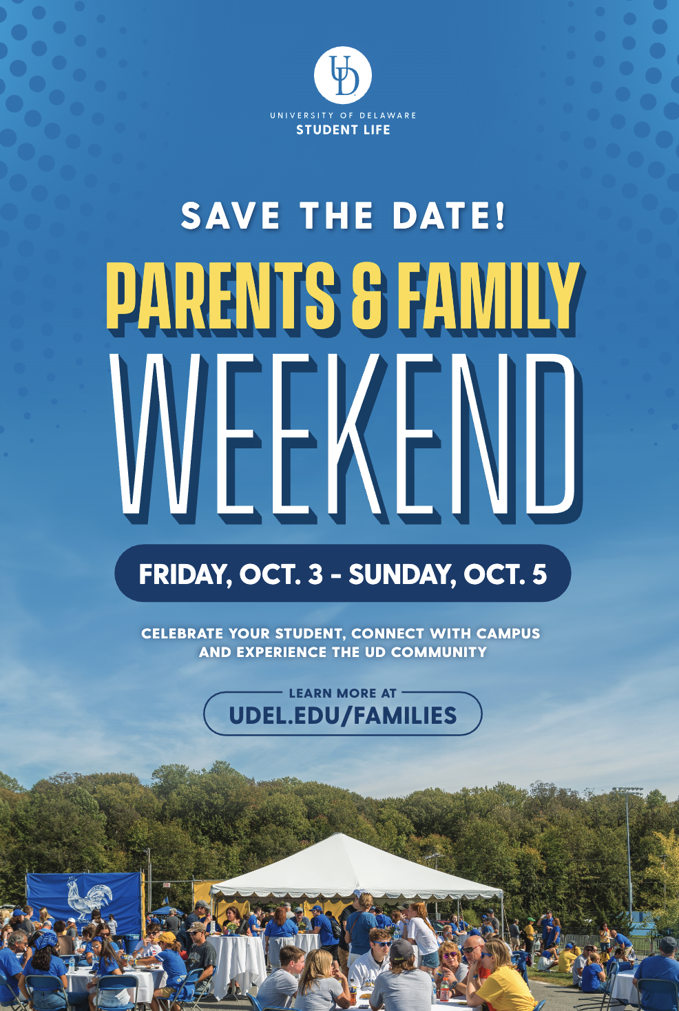Save the Date: Parents and Family Weekend | The Blue Hen Family Hub